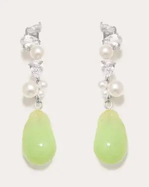 Completedworks Pearl & Cubic Zirconia Eze-eh Drop Earrings - Gold