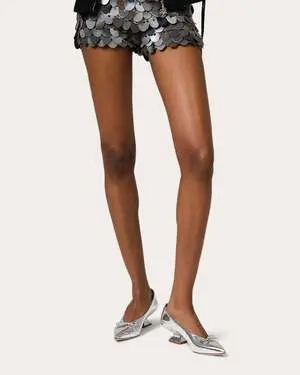 JUWELINA PARIS Ini Mirrored Leather Pumps - Silver