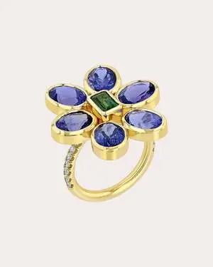 FUTURE FORTUNE Tanzanite & Tourmaline Bloom Iii Ring