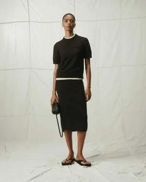 Helmut Lang Sheer Wool Knit T-shirt - Brown