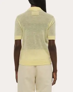 Helmut Lang Sheer Wool Knit Baby T-shirt - Yellow