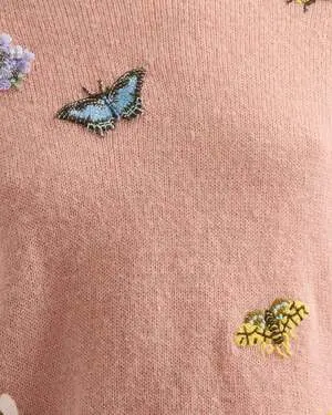 Erdem Embroidered Wool Crewneck Sweater