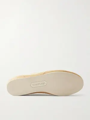 TOM FORD Brook Perforated Suede Sneakers - Neutrals