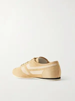TOM FORD Brook Perforated Suede Sneakers - Neutrals