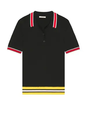 ENTIRE STUDIOS Ribbed Polo In Black