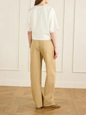 Ossou Rift Cotton-blend Jersey T-shirt - Neutrals