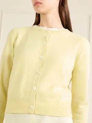 LA LIGNE Solid Lean Lines Cashmere Cardigan
