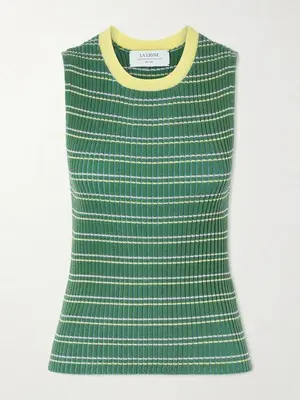 LA LIGNE Iggy Striped Merino Wool Top