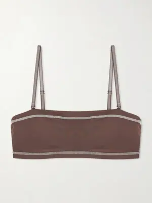 Staud Sara Bikini Top - Brown