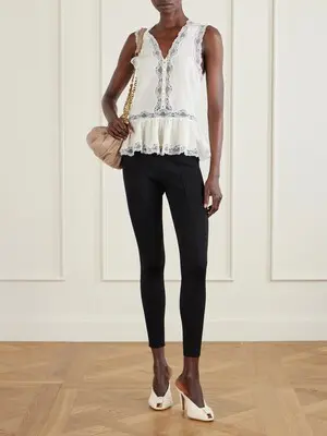 Chloé Paneled Stretch-knit Leggings