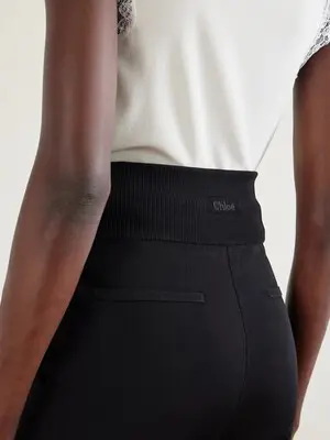 Chloé Paneled Stretch-knit Leggings
