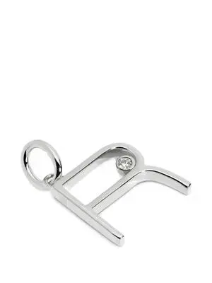Monica Vinader Solitaire Initial Diamond Pendant - Silver