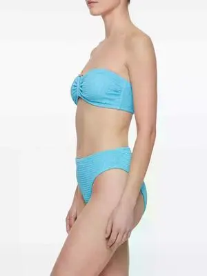 PARAMIDONNA Frida Textured Two-piece Swimsuit - Blue