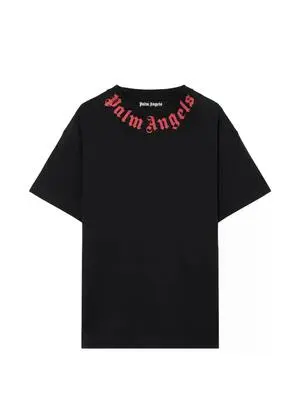 Palm Angels Neck-logo T-shirt - Black