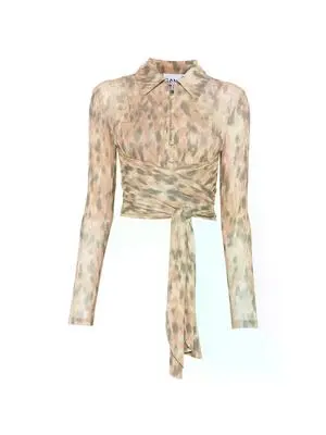 GANNI Tie Waist Shirt