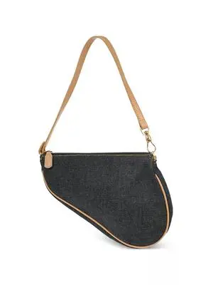 Dior 2011 Saddle Denim Tote - Blue