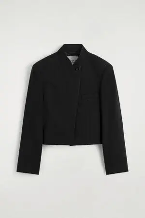 Cos Cropped Structured Linen Blazer
