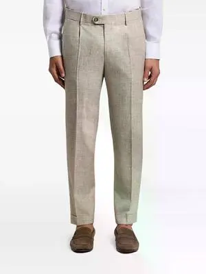 Peserico Checked Pleated Trousers