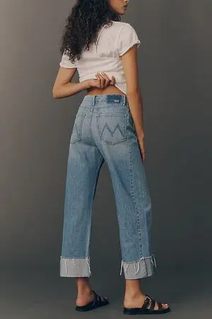 MOTHER Half-pipe Ankle High-rise Cuffed Tapered Jeans