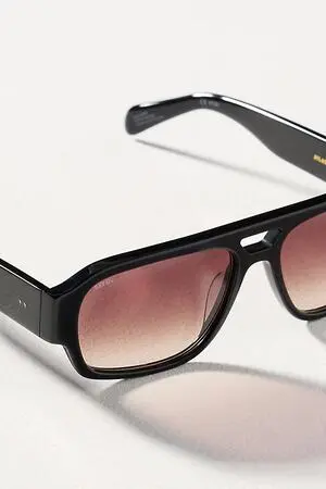 SITO SHADES Slim Atlas Aviator Sunglasses - Black Cedar Gradient