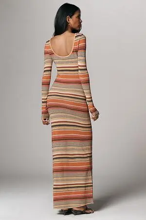 Faithfull The Brand Notturna Long-sleeve Maxi Dress