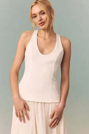 Bhldn Scoop-neck Twofer Maxi Dress