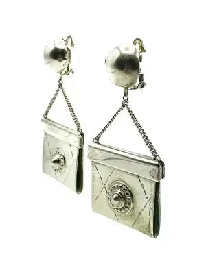 JENNIFER GIBSON JEWELLERY 1980s Statement Handbag Clip-on Earrings