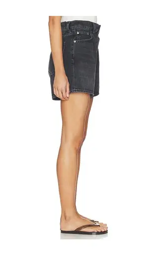 AGOLDE Lyonne Cinched Waist Shorts - Black