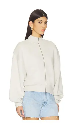 AGOLDE Jensen Zip Up Sweatshirt - Ivory