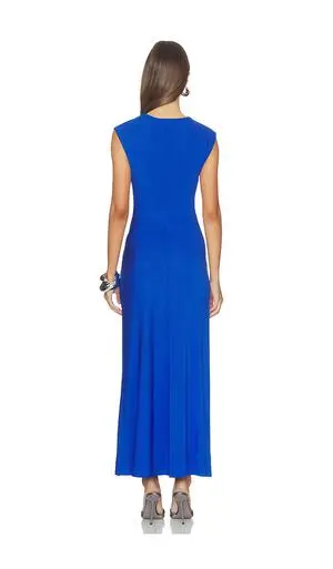 Simkhai Acacia Draped Jersey Midi Dress