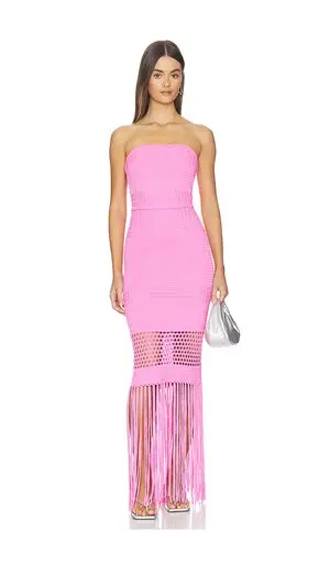 PQ SWIM Melissa Fringe Maxi Dress - Pink