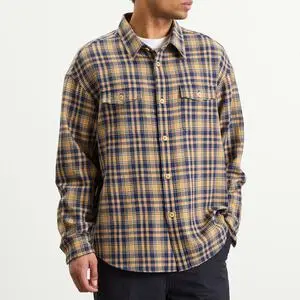 Visvim Lumber Check Long Sleeve Shirt - Navy