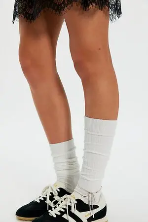 Free People Mid-calf Socks - White