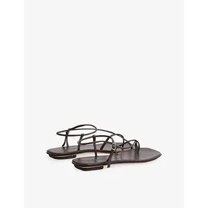 Soeur Rosalie Flat Leather Sandals - Marron
