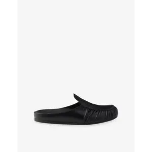Prada Logo-print Leather Mules - Black