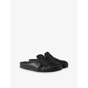 Prada Logo-print Leather Mules - Black