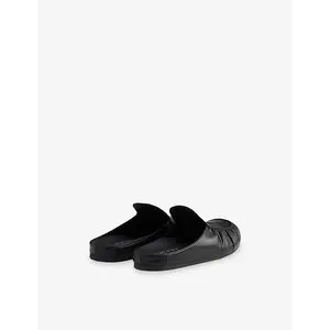 Prada Logo-print Leather Mules - Black