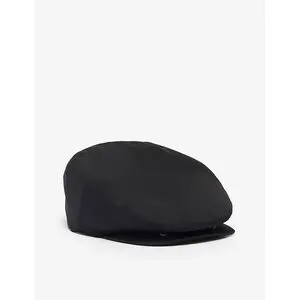 Prada Re-nylon Beret Hat With Triangle Plaque