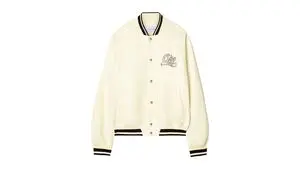 Off-White Italic Linen Souvenir Varsity Jacket