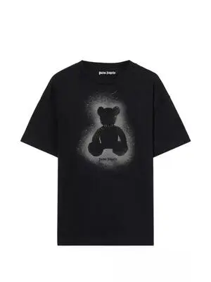 Palm Angels Spray Bear Graphic T-shirt - Black
