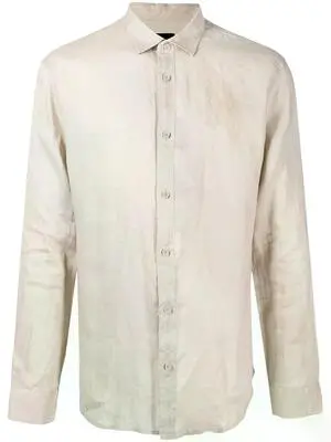 Armani Exchange Long-sleeved Linen Shirt
