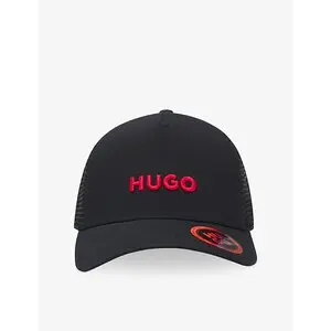 Hugo Cotton And Mesh Trucker Cap - Black