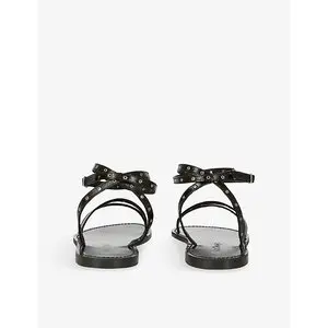 The Kooples Leather Strappy Flat Sandals