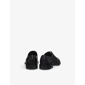 BOSS Lace-up Leather Derby Shoes - Black