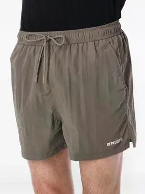 REPRESENT Core Drawstring Swim Shorts - Brown