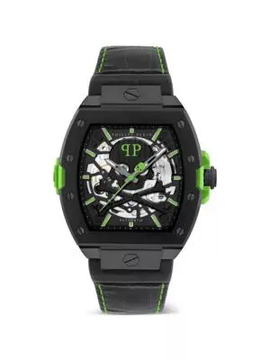 Philipp Plein Skeleton 44mm Strap Watch - Black
