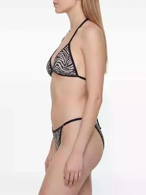 PARAMIDONNA Lilia Zebra-print Bikini - Black