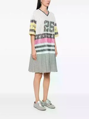 CHOPOVA LOWENA Nancy Striped Check Mini Dress