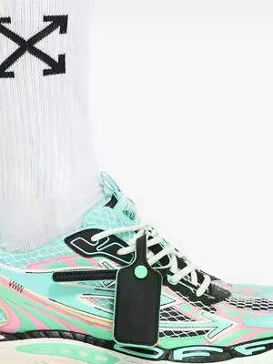 Off-White Be Right Back" Fishnet Arrow Sneakers - Blue