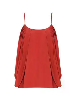 Balmain Draped Silk Crepe Blouse